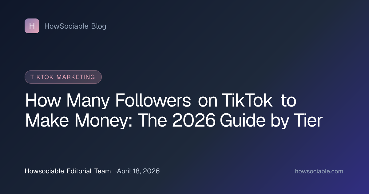 How Many Followers on TikTok to Make Money (2026) | HowSociable